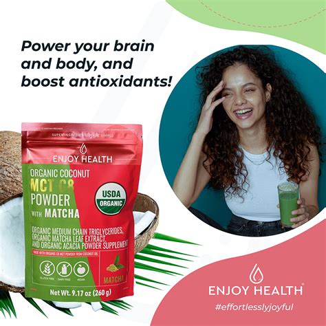 Enjoy Health Coconut Mct C8 Powder With Matcha Enjoy Health Philippines