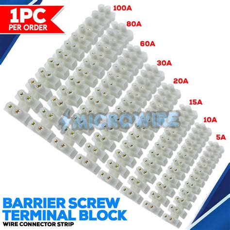 Terminal Block 12 Way Barrier Screw Terminal Wire Connector Terminal