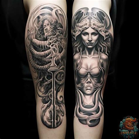 Good Vs Evil Tattoos For Women Zarry Bot 🃏 On X Zayn Got Several