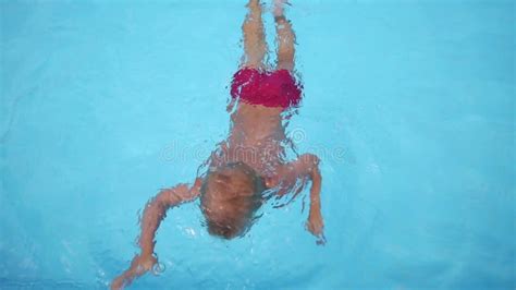 Little Boy In Red Trunks Gets Out Of The Blue Stock Footage Video Of