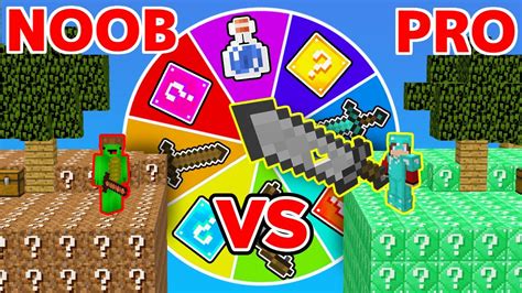 Minecraft NOOB Vs PRO SKY LUCKY BLOCK CHALLENGE Minecraft Videos