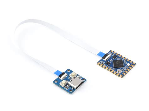 微雪rp2040 Tiny微型开发板 树莓派微控制器开发板 基于官方rp2040双核处理器 分体式usb接口设计 带转接板和fpc线
