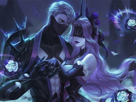 Solmuş Gül Zed with Syndra League of Legends LOL 4K duvar kağıdı indir