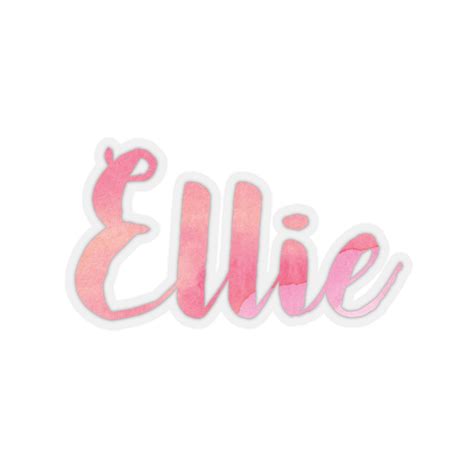 Ellie Name Sticker Etsy
