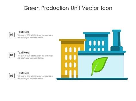 Green Production Unit Vector Icon Ppt Powerpoint Presentation File