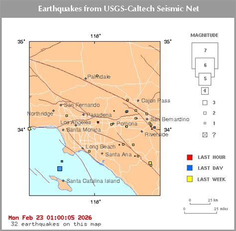 List Of Earthquakes For Los Angeles