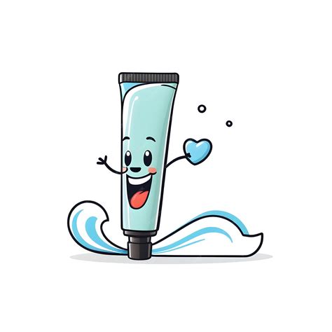 Cute Cartoon Toothpaste Character Vector Illustration Flat Design