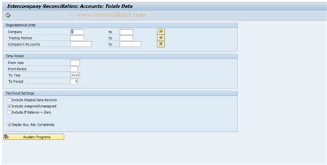 FBIC018 SAP Tcode Reconciliation Totals Records
