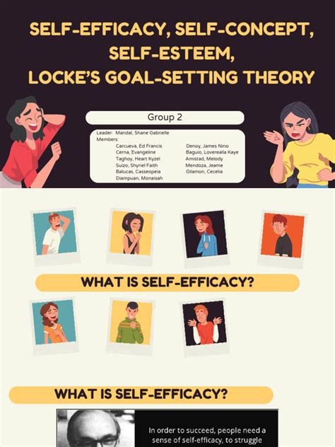 Grp 2 Self Efficacy Self Concept Self Esteem Lockes Goal Setting Theory Pdf Self