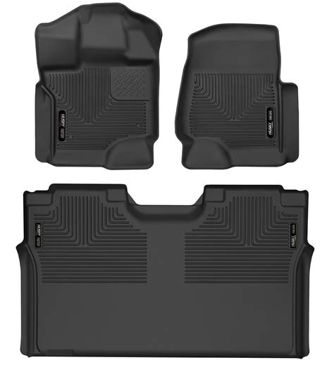 Husky Liners Front And Second Seat Floor Liners 3 Piece 53498 Husky