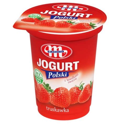Йогурт полуничний 2,5% 350г ТМ "Mlekovita"