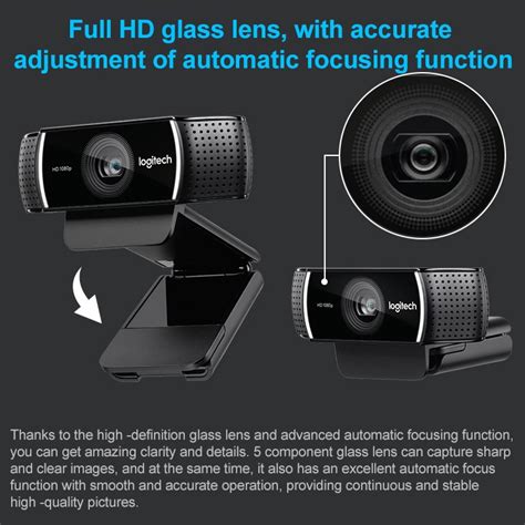 Logitech C922 Pro Hd Pro Autofocus Built In Stream Webcam 1080p Web Camera
