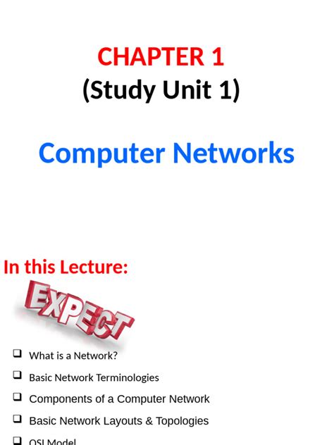CHAPTER 1 - Study Unit 1 - Introduction To Computer Networks | PDF | Computer Network | Osi Model
