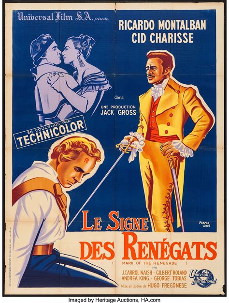 Mark Of The Renegade Universal International 1951 French Grande
