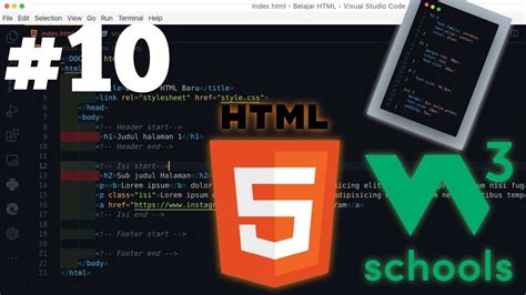 Belajar HTML di W3Schools - Bagian 10 | Menambahkan CSS dan Link - YouTube
