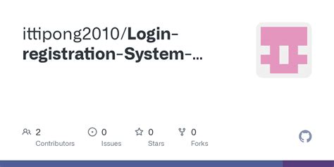 Github Ittipong Login Registration System Php And Mysql