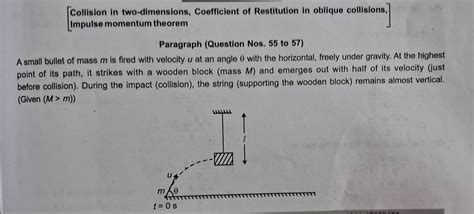 [ Collision In Two Dimensions Coefficient Of Restitution In Oblique Coll