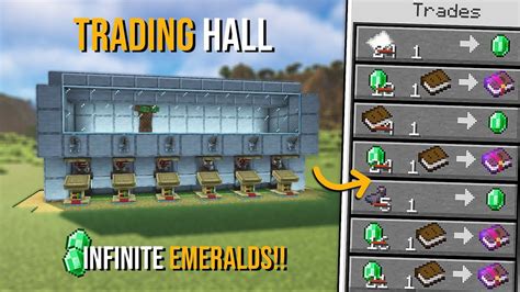 Minecraft Best Trading Hall 1202 New Design Java And Bedrock