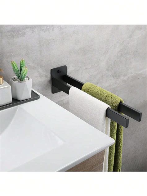 Towel Rail No Drilling Bathroom Wall Mounted Towel Rail Two Arms