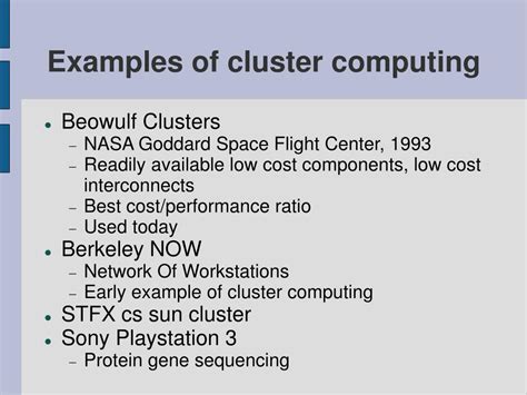 PPT Cluster Computing PowerPoint Presentation Free Download ID