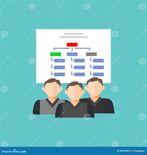 Hierarchical Structure Icon Department Team Diagram Structure Stock Vector Illustration Of