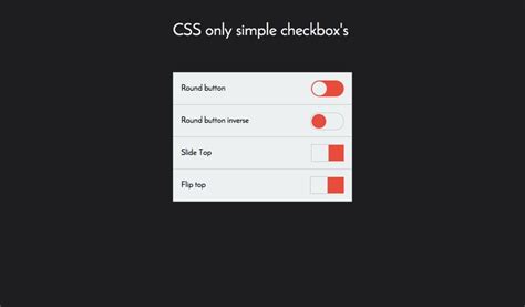 css only simple checkbox s menu