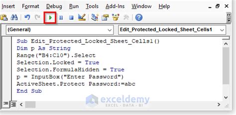 Excel Vba To Protect Sheet But Allow To Select Locked Cells 2 Examples