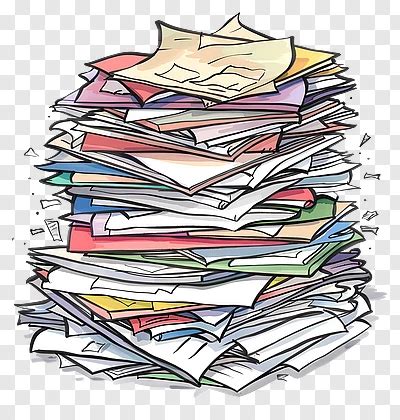 Stack Of Paper Clip Art Stack Of Papers With Flying Sheets Flying