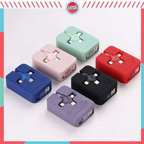 Kabel Pengisian Daya 3 In 1 Charger Micro Usb Tipe C Fast Charging