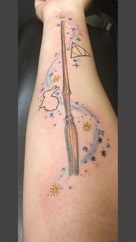Pin By Shanna Ragan On Tattoos Wand Tattoo Hp Tattoo Harry Potter