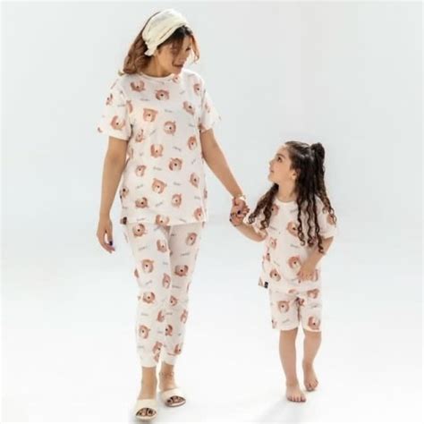 لباس راحتی بچه گانه تیشرت و شلوارک تیشرت شلوار مادر کد 443