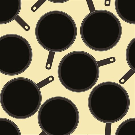 Premium Vector Seamless Pattern With Frying Pans