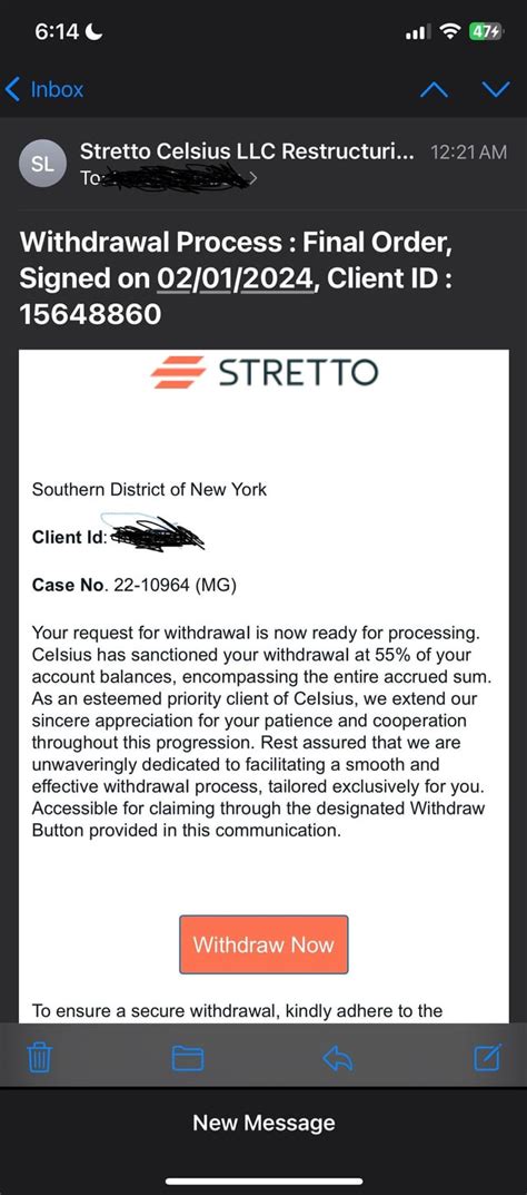 weird email scam r celsiusnetwork