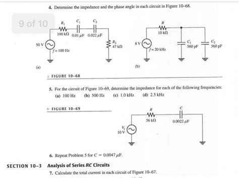 Solved 4 Determine The Impedance And The Phase Angle In