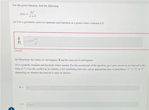Solved For The Given Function Find The Chegg Com