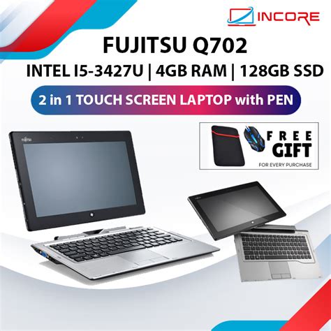 Fujitsu Q702 Touch Screen Tablet With Keyboard Intel I5 3427u 4gb Ddr3 Ram 128gb Ssd 11 6