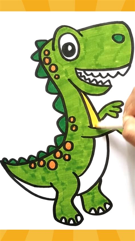 Easy Cute Dinosaur Drawing Cute Clipart Dino Illustration And For