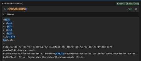 regex of user s email secret is incorrect · issue 161565 · microsoft