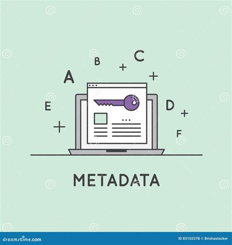 Vector Illustration Icon With Metadata Stock Illustration