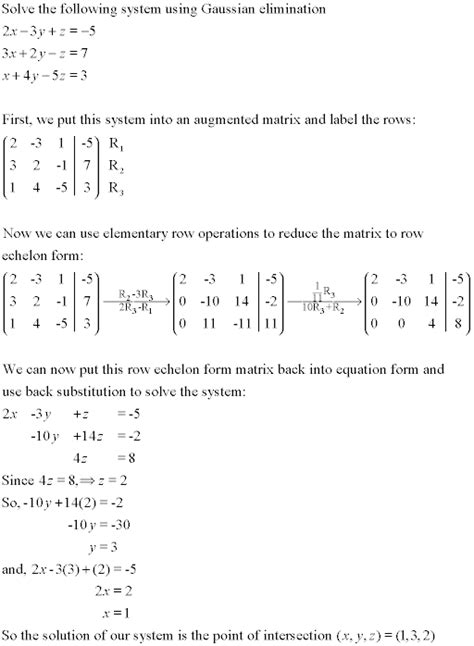 Systems Of Linear Equations Tutorial