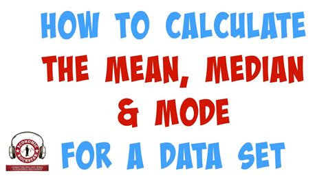 010 How To Calculate The Mean Median And Mode For A Data Set Using Excel Youtube