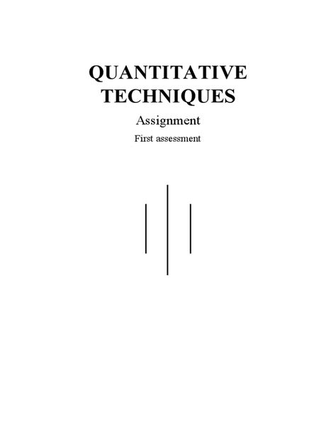 Quantitative Techniques Assignment Pdf Statistics Sampling