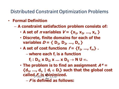 distributed constraint optimization problems m ohsen a fsharchi ppt