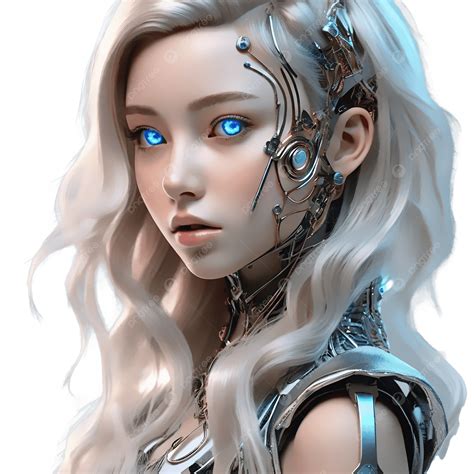 Beautiful Blonde Robot Girl Ai Technology Beautiful Blonde Robot Girl