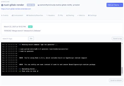 Cloud Cicd Deploy A Nuxtjs App Using Gitlab And Render Eamonn Flynn