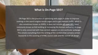 Basics of On-Page SEO: A Guide to Optimizing Your Web Pages | PPT