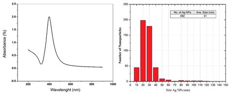 A Absorption Spectra Of The Ag NPs And B Size Distribution Download Scientific Diagram