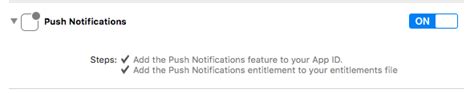 Ios10 Xcode 8 Push Notification Capabilities And Entitlements File