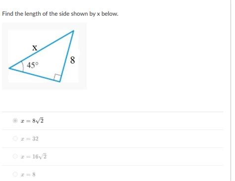 Solved Find The Length Of The Side Shown By X Chegg Com