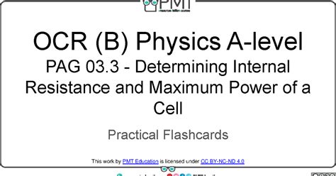 Flashcards Practical Skill OCR B Physics A Level PMT Education